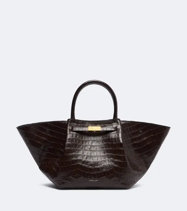DEMELLIER Croc-effect Leather Top-handle Bag