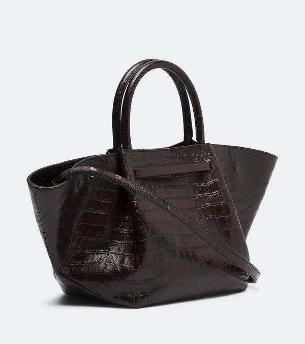 DEMELLIER Croc-effect Leather Top-handle Bag