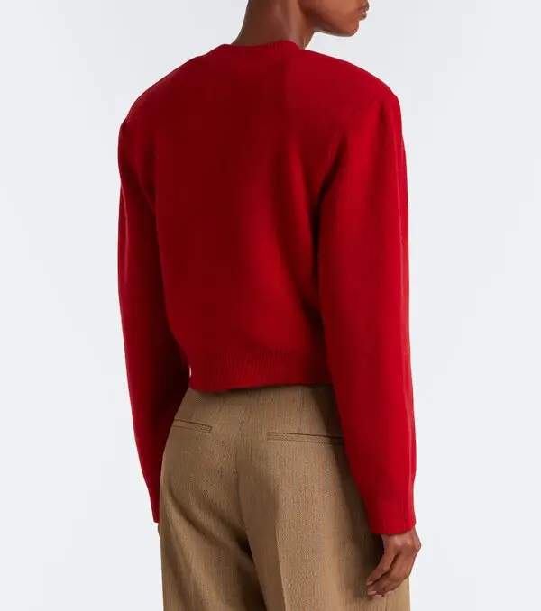 RÓHE Cropped Wool Cardigan