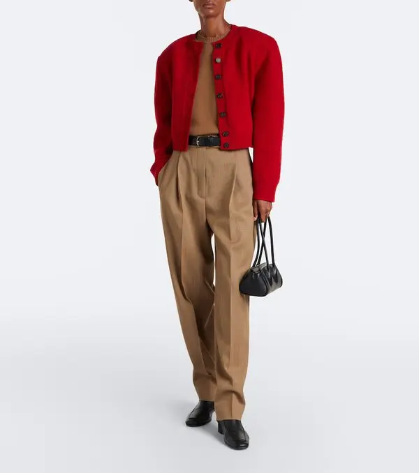 RÓHE Cropped Wool Cardigan