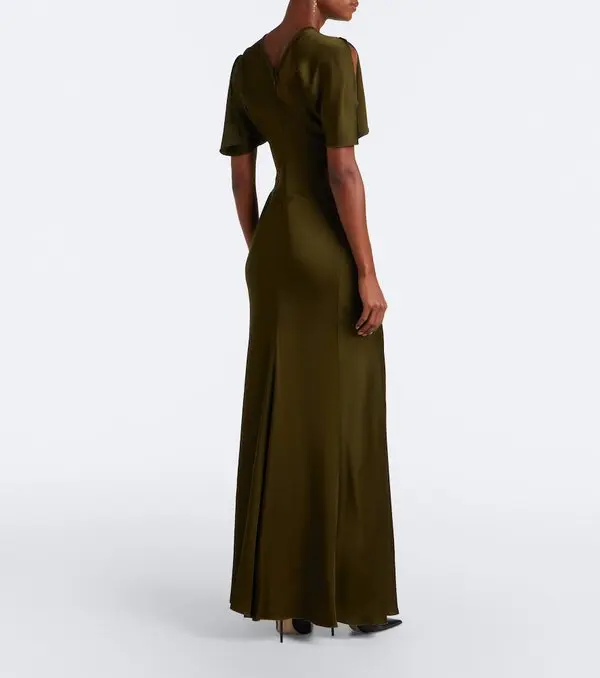 Victoria Beckham Isabella Ruched Satin Gown