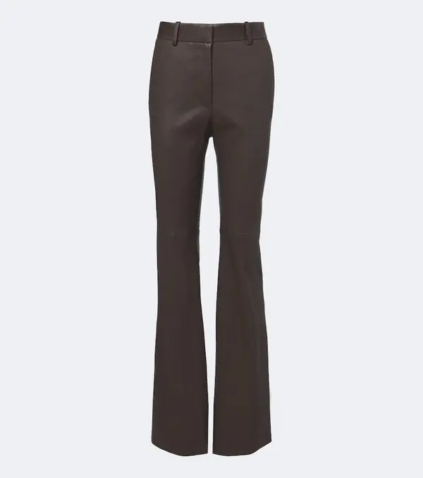 JOSEPH Tarifa Leather Flared Pants