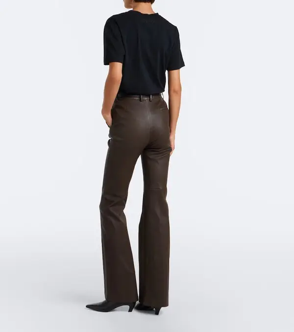 JOSEPH Tarifa Leather Flared Pants