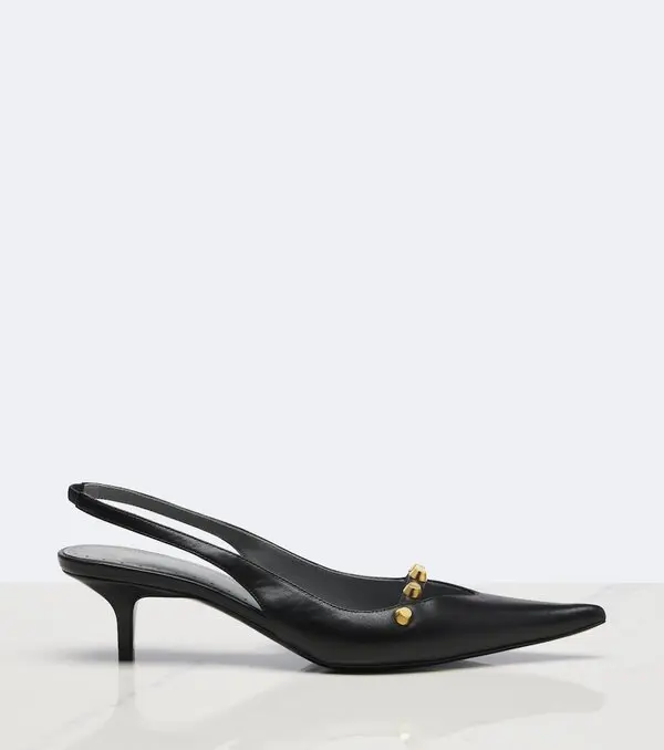 Balenciaga Studded Leather Slingback Pumps
