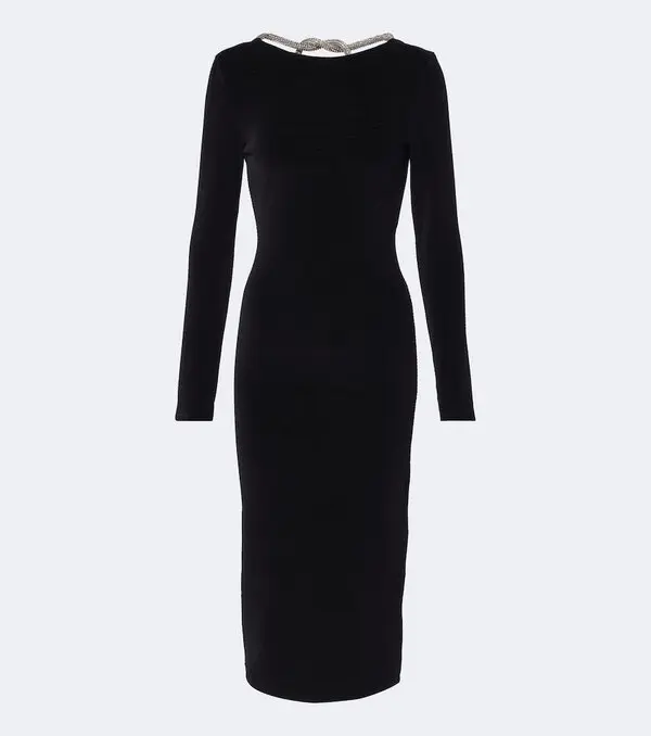 Balmain Embellished Cotton-blend Midi Dress