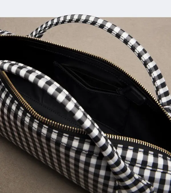 Alaïa Le Teckel Medium Gingham Shoulder Bag