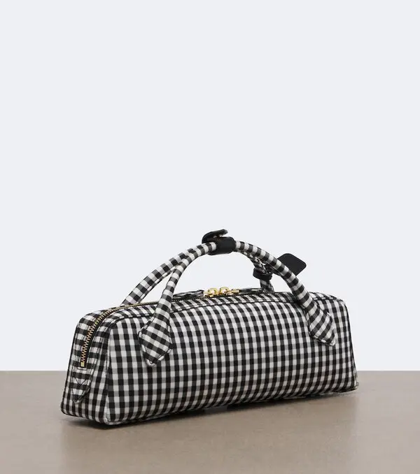 Alaïa Le Teckel Medium Gingham Shoulder Bag