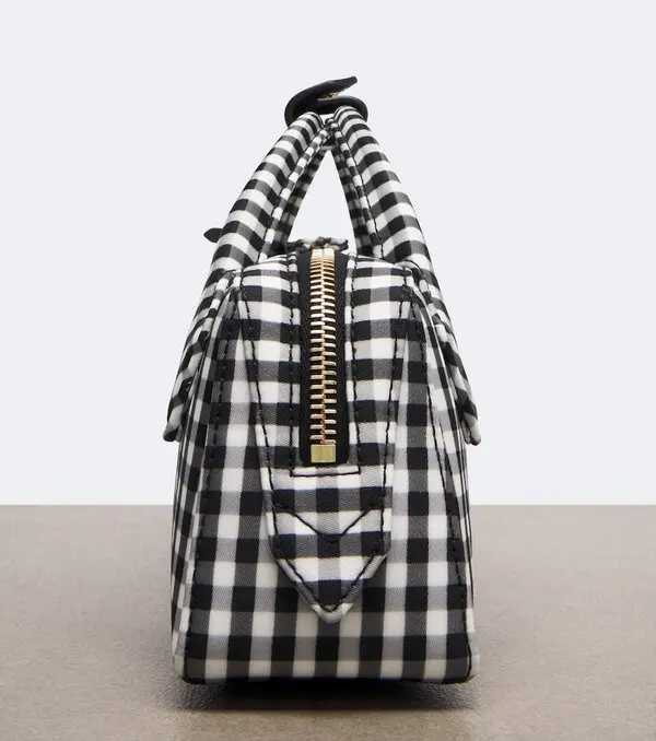 Alaïa Le Teckel Medium Gingham Shoulder Bag