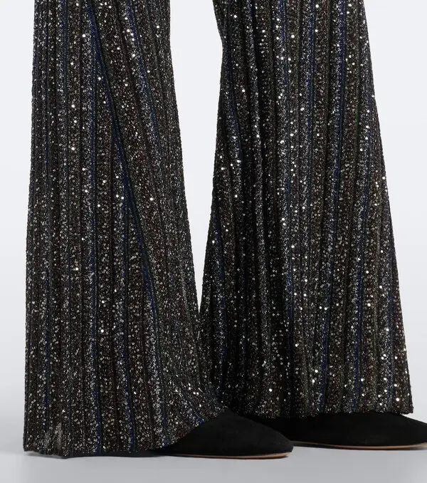 Missoni Knitted Sequined Wide-leg Trousers