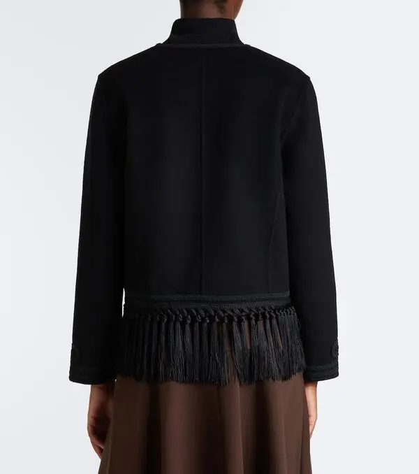 Rixo Inga Fringed Wool-blend Jacket
