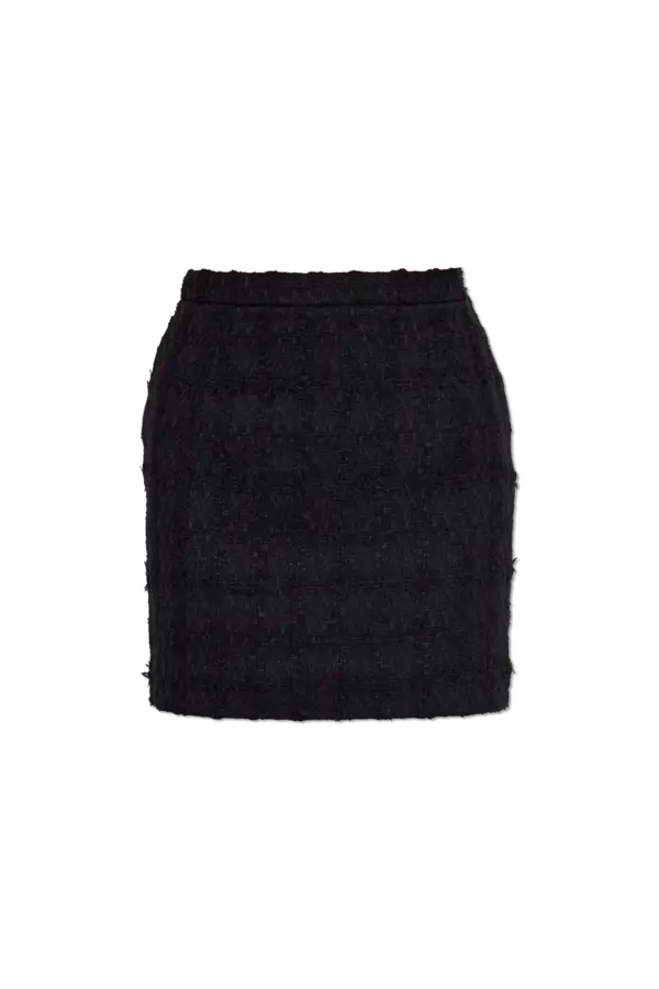 Alessandra Rich Tweed Mini Skirt - Black