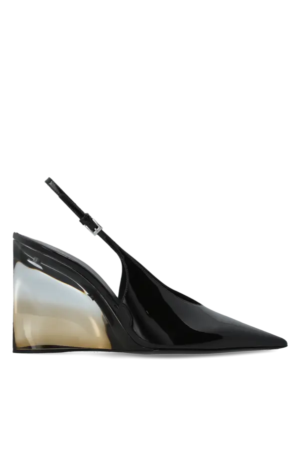 Alaïa Leather Wedge Shoes - Black