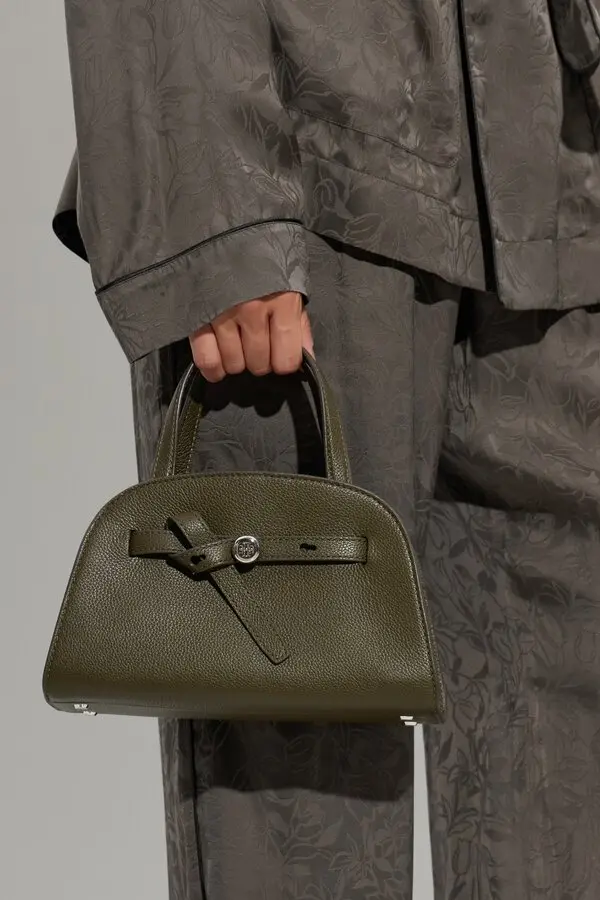Tory Burch Leather Bag Romy Small - Green