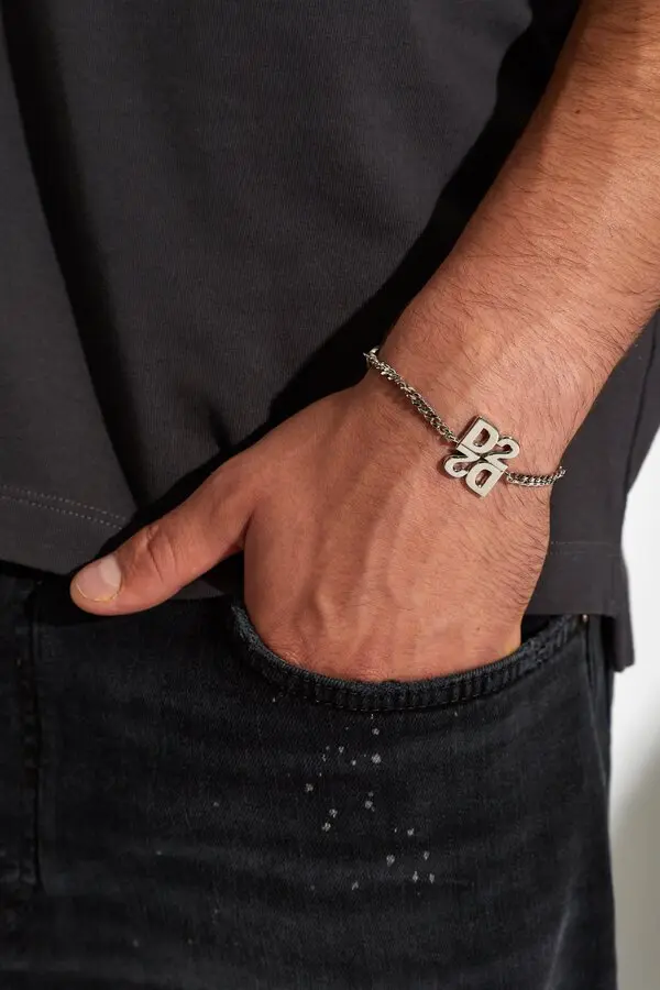 Dsquared2 Brass Bracelet With Logo