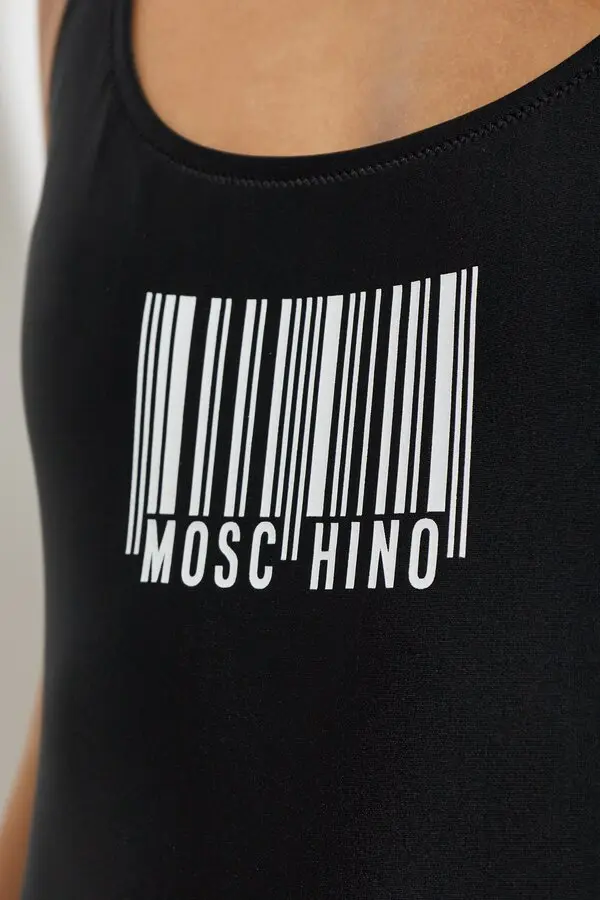 Moschino Barcode Graphic One-piece Swimsuit - Black