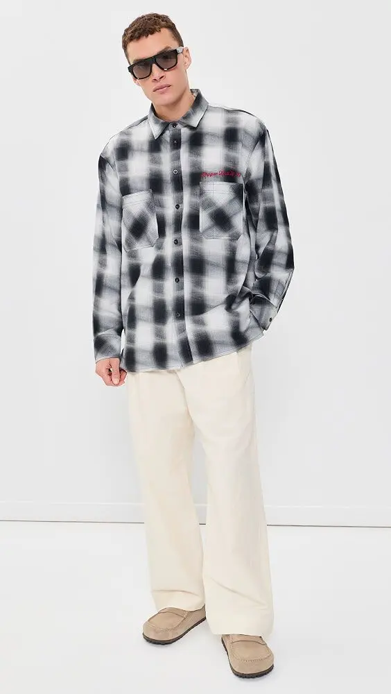 NICHOLAS DALEY Ombre Plaid Deecee Shirt