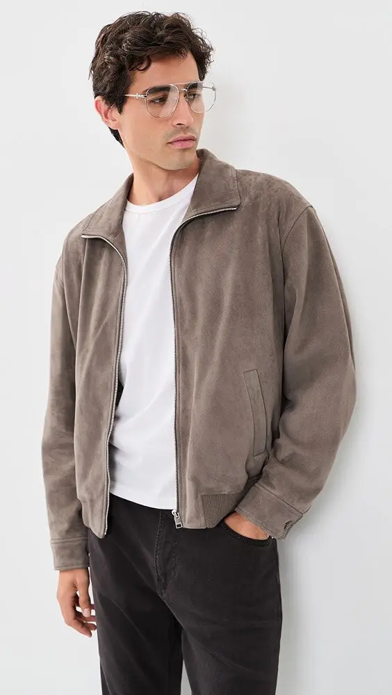FRAME Suede Bomber