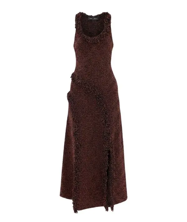 Proenza Schouler Nilo Textured Jacquard Dress - Black/copper