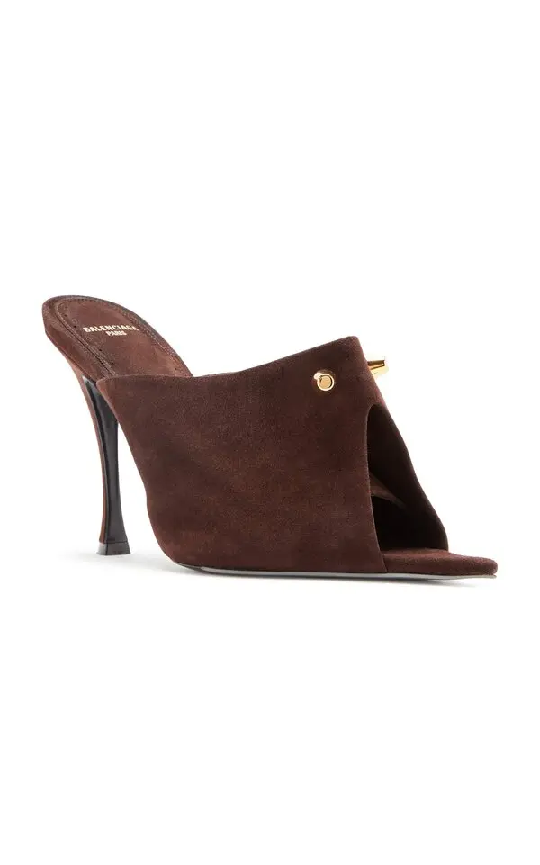 Balenciaga Midnight City Suede Mules