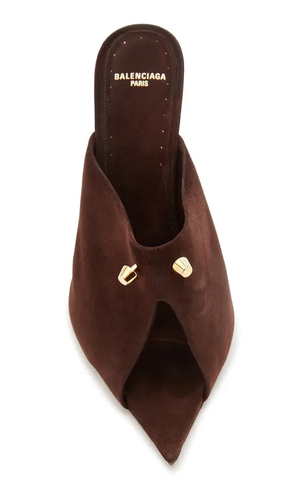 Balenciaga Midnight City Suede Mules