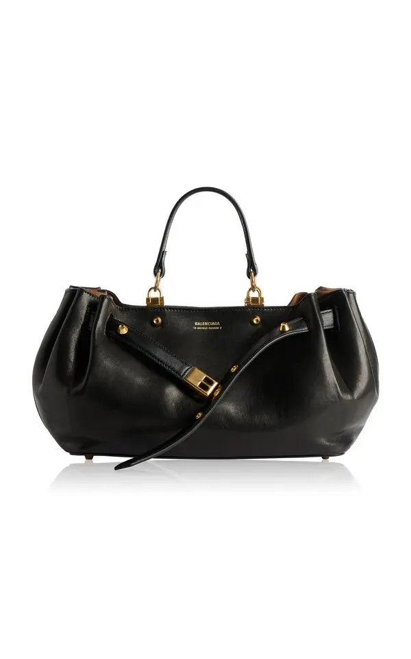 Balenciaga Fan Leather Carryall Bag