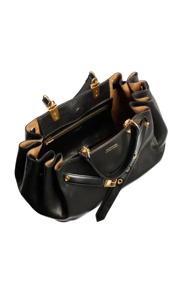 Balenciaga Fan Leather Carryall Bag