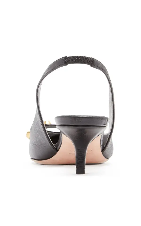 Balenciaga Midnight City Slingback Leather Pumps