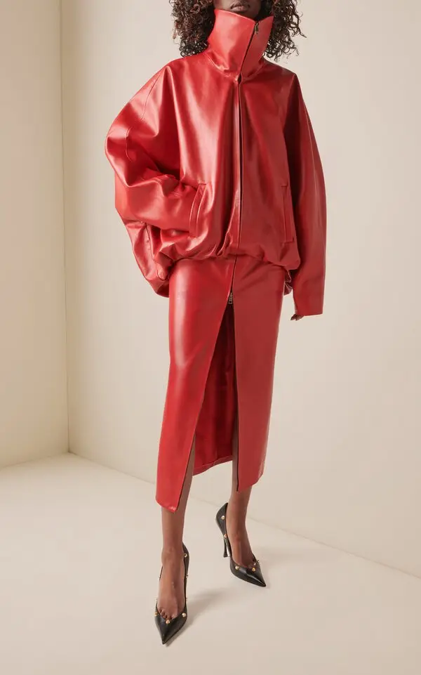 Balenciaga Leather Coat
