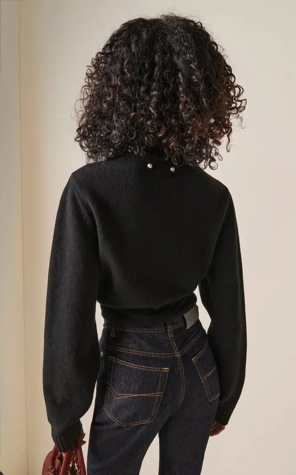 Balenciaga Twist-front Wool Top