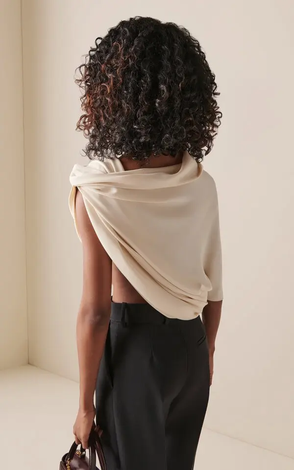 Balenciaga Asymmetrical Silk Top