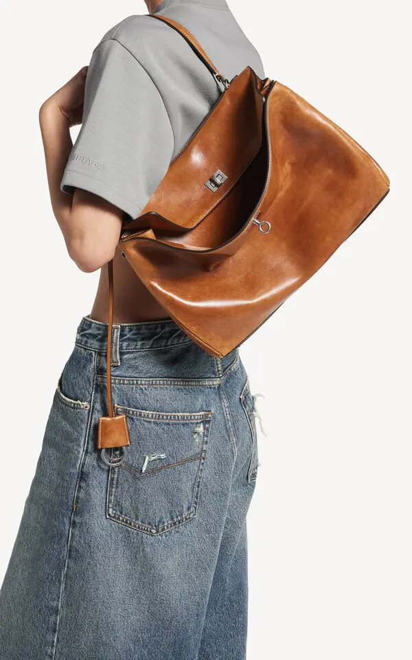 Balenciaga Rodeo Medium Leather Top Handle Bag