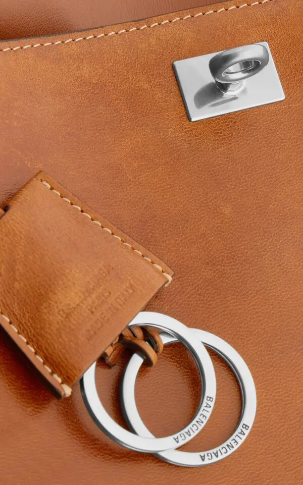 Balenciaga Rodeo Medium Leather Top Handle Bag