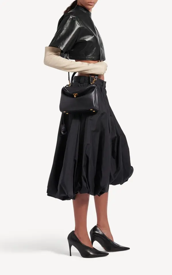 Balenciaga Rodeo Leather Top Handle Bag - Black