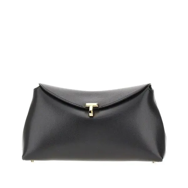 TOTEME Leather T-lock Clutch