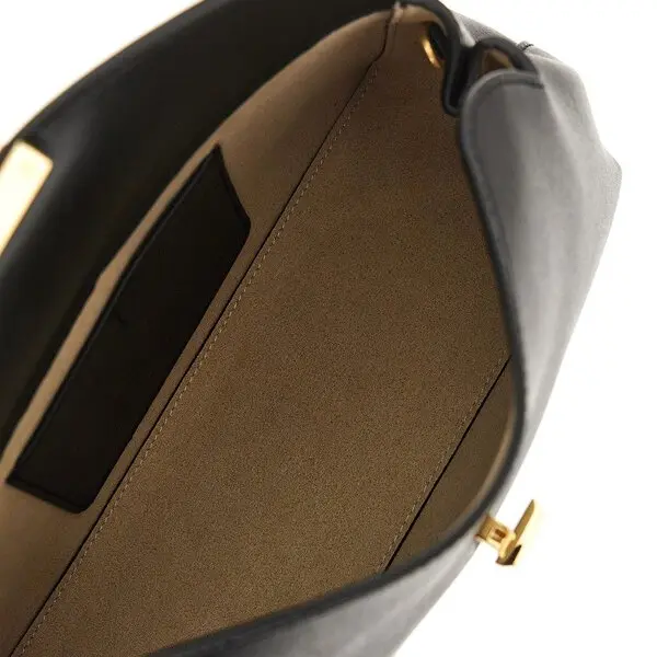 TOTEME Leather T-lock Clutch