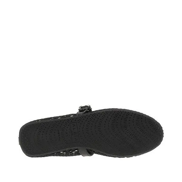 Alaïa Fishnet Ballerina Flats - Black