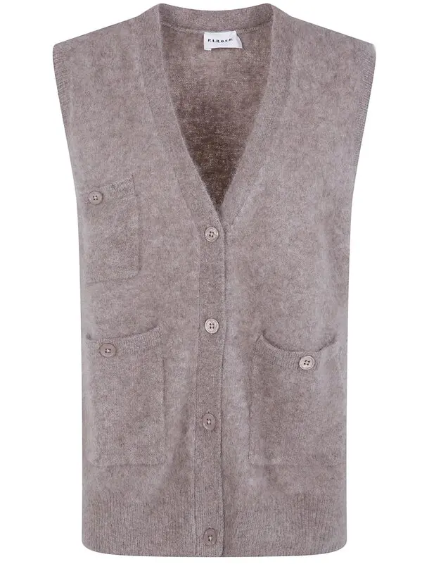 P.a.r.o.s.h P. A.r. O.s. H. Sweater V Neck "yak V Neck Gilet