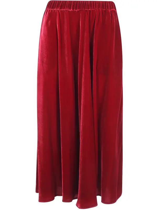 Aspesi Classic Long Velvet Skirt