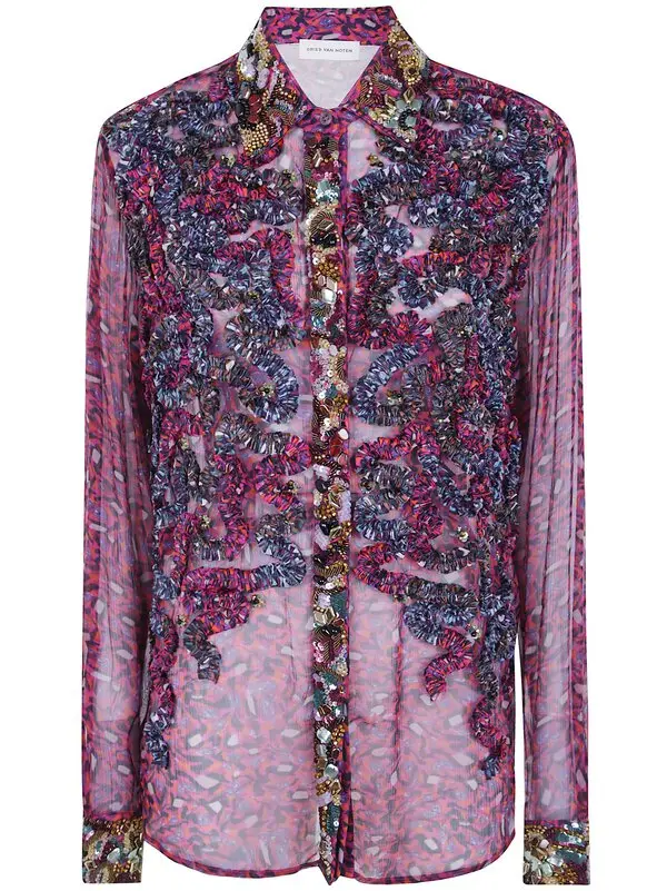 Dries Van Noten Chiffon Floral Chevy Shirt