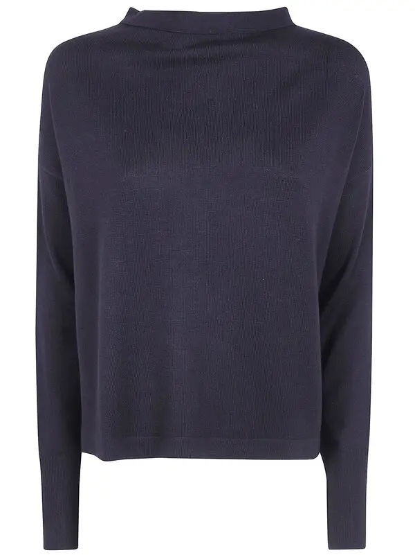 MA`RY`YA Sweater Boat Neck "tape Back Merino