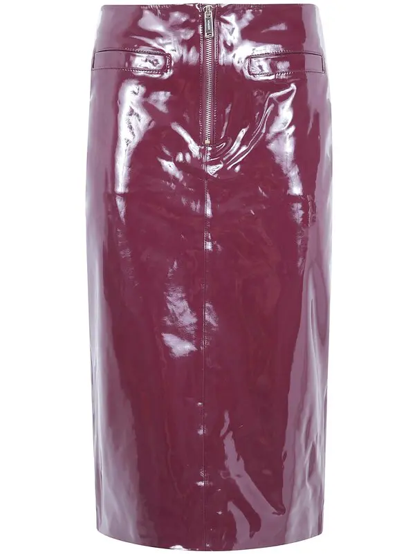 SELF-PORTRAIT Faux Leather Skirt