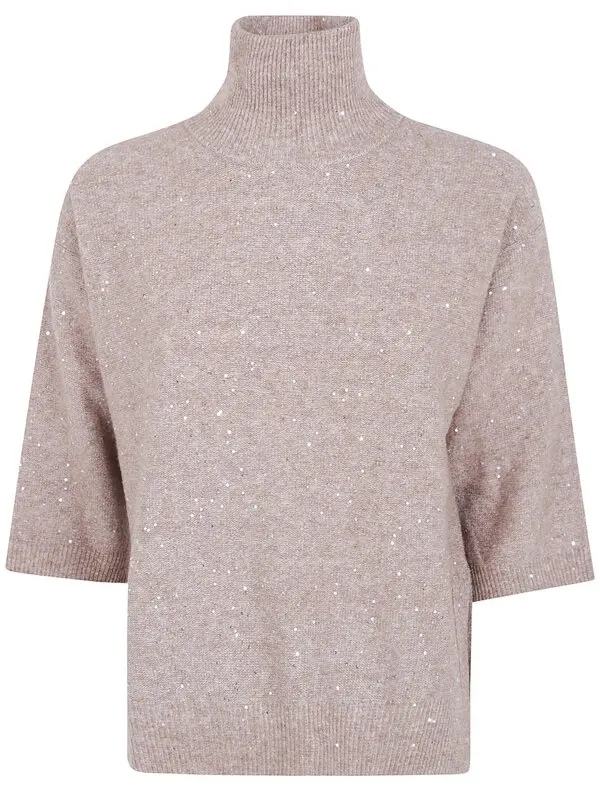 Seventy Mock Neck Pullover With Paillettes