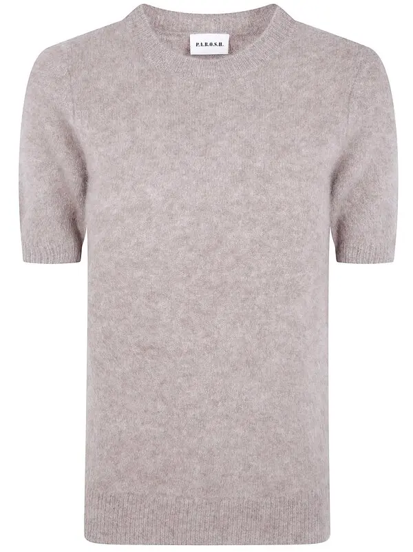 P.a.r.o.s.h Short Sleeve Yak And Wool Sweater
