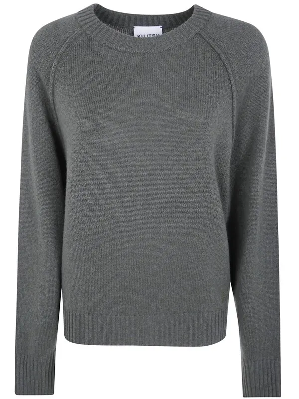 KUJTEN Sweater Cashmere "cadaisy" Crateer Neck - Green