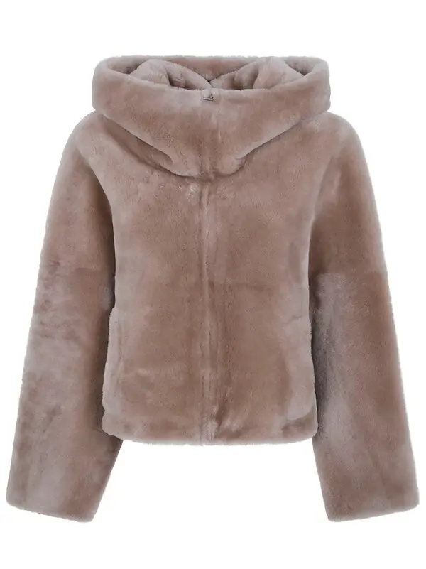 BLANCHA Merino Shearling Hooded Jacket