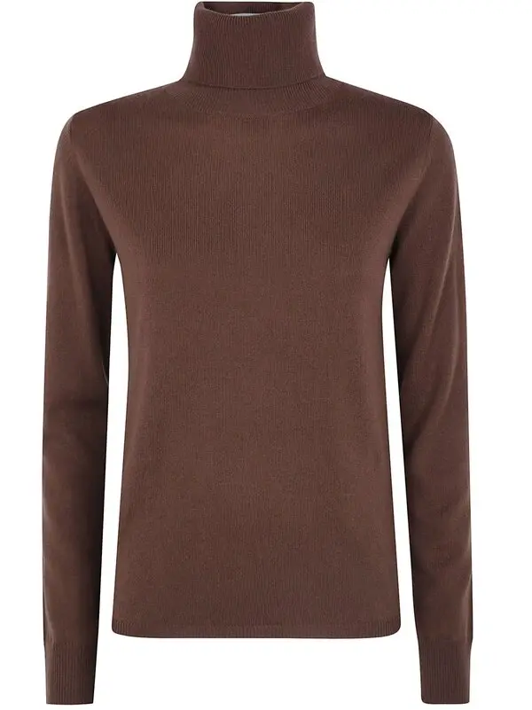 Max Mara Wool Cashmere Blend Turtleneck Sweater - Brown