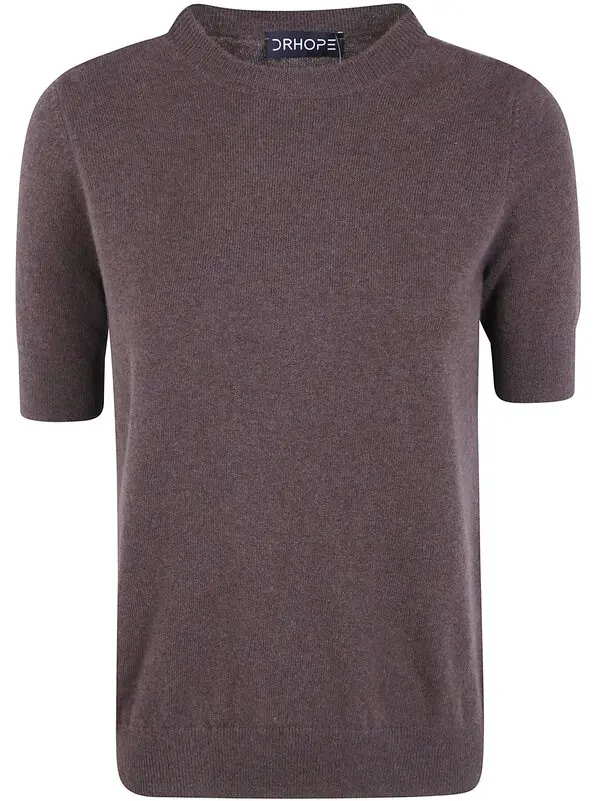 DRHOPE Essential Cashmere T-shirt - Brown