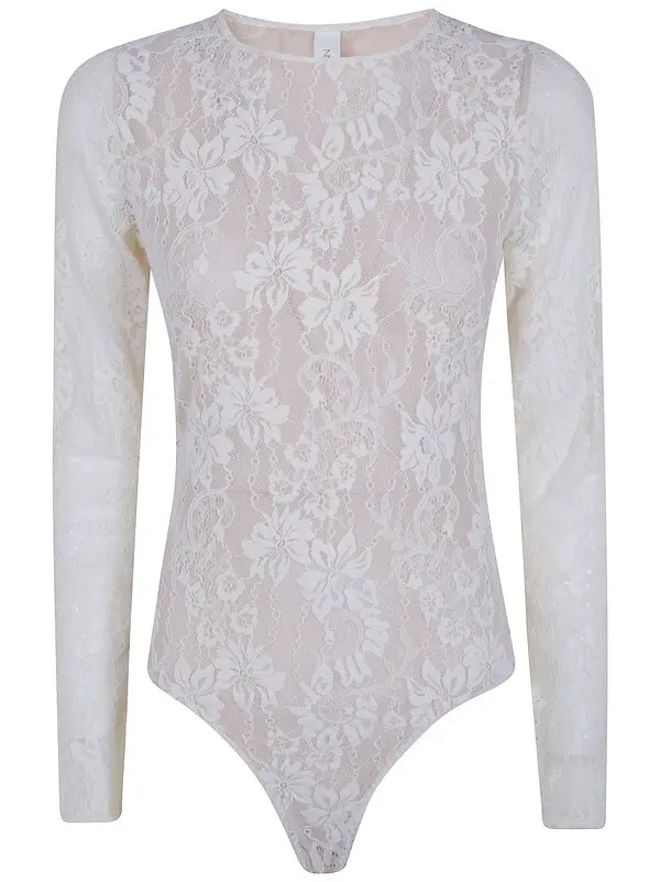 Zimmermann Long Sleeve Lace Body - Beige