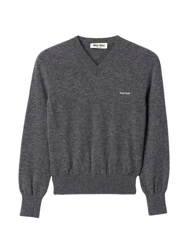 Miu Miu Wool V-neck Sweater
