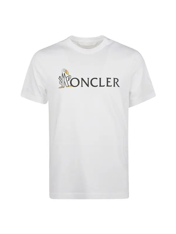 Moncler Crew Neck T-shirt With Printed Logo